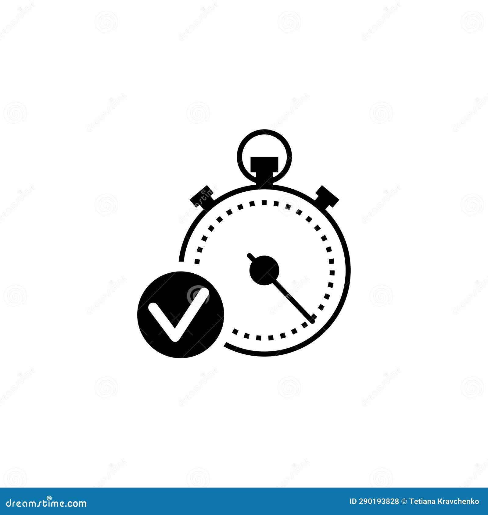 Quick Time Icon. Fast Deadline Symbol. Timer with Check Mark Icon ...