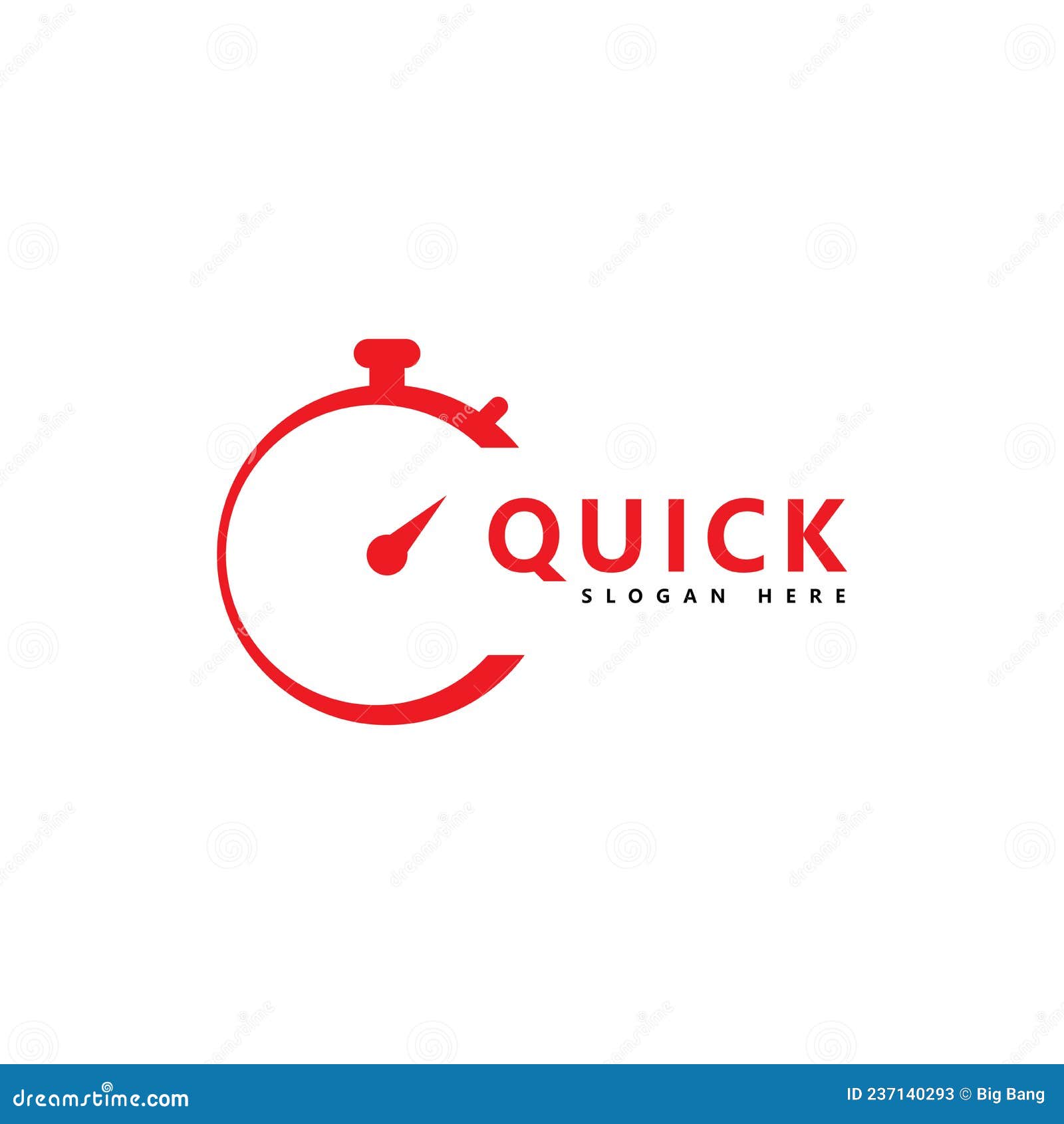 Quick Time Logo Vector Template Stock Vector - Illustration of start ...