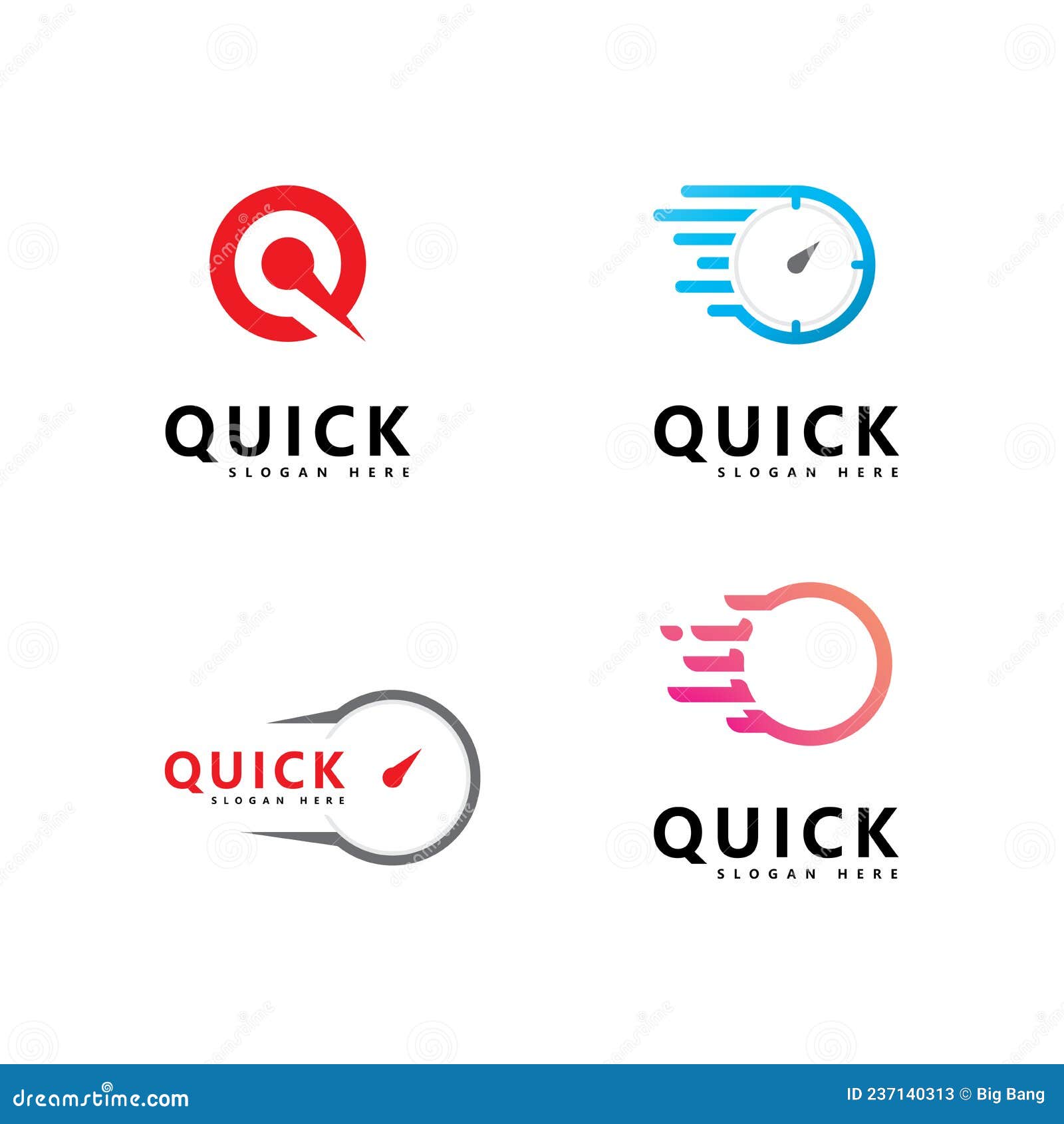 Quick Time Logo Vector Template Stock Vector - Illustration of design ...