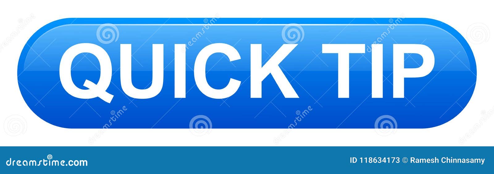 Quick Tip Blue Button Help and Suggestion Concept Stock Vector ...