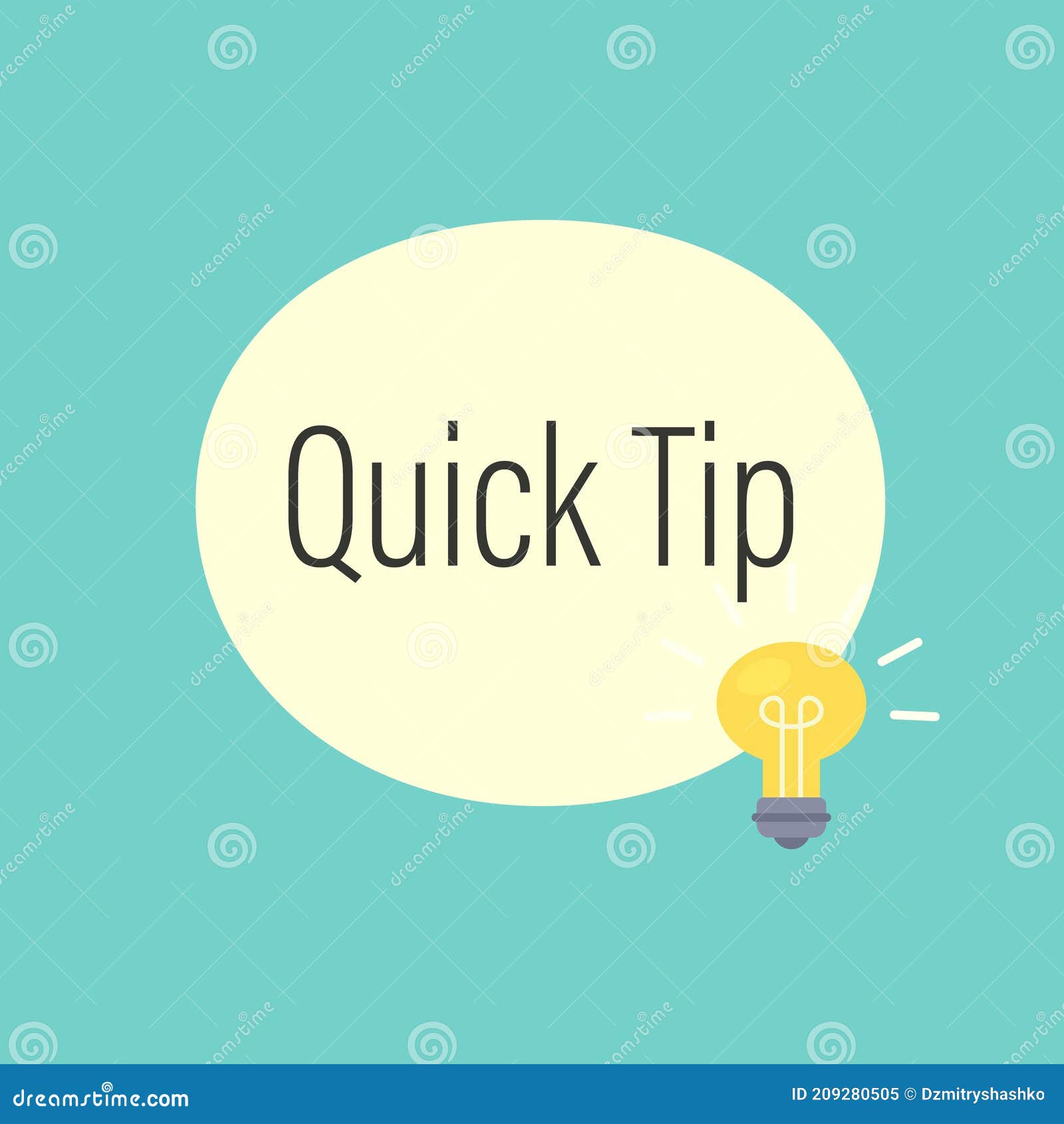 Quick tip poster. stock vector. Illustration of concept - 209280505