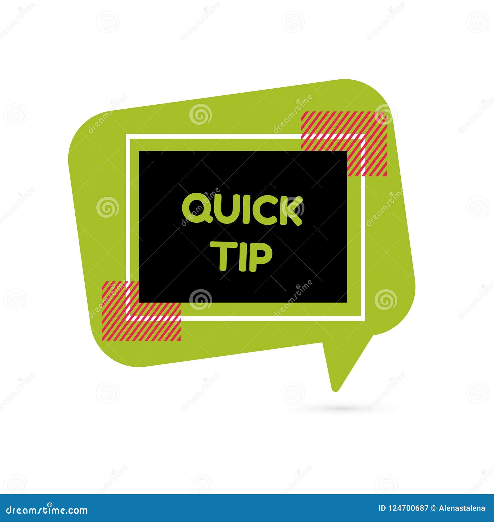 Quick Tips Badge with Speech Bubble. Modern Advice Vectorillustration ...