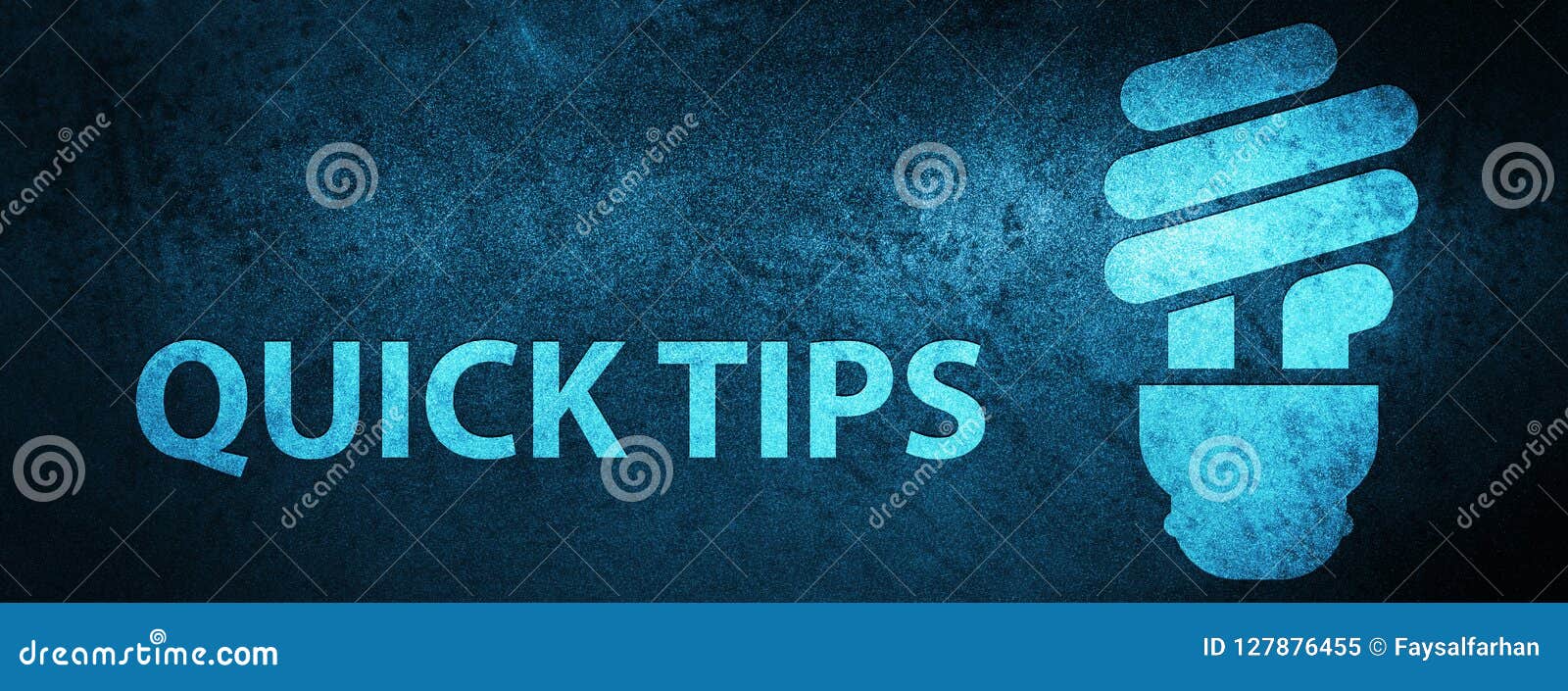 Quick Tips (bulb Icon) Special Blue Banner Background Stock ...