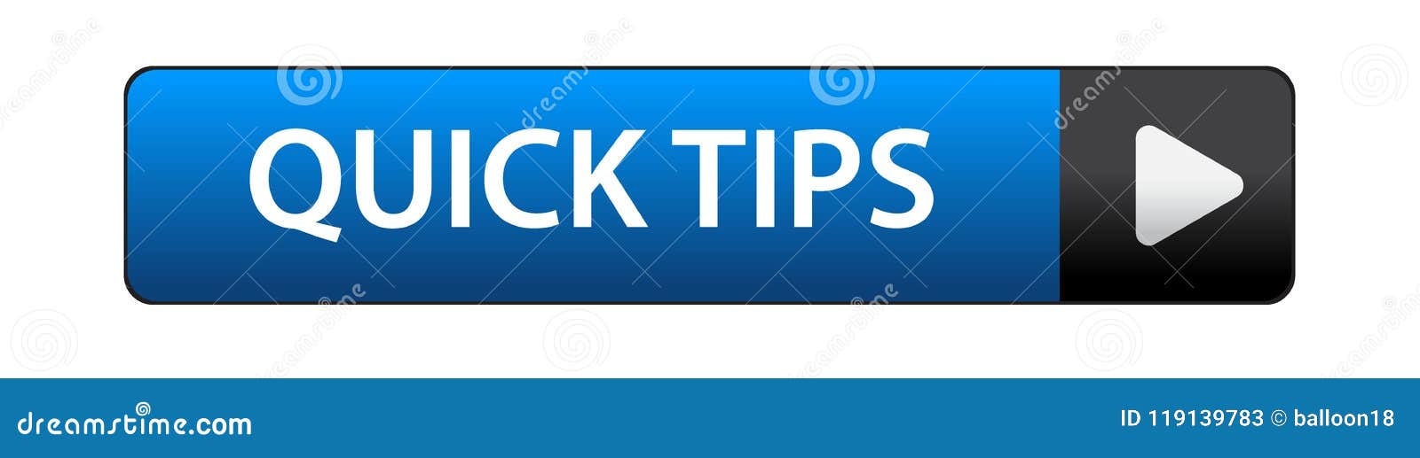 Quick tips button stock vector. Illustration of customer - 119139783