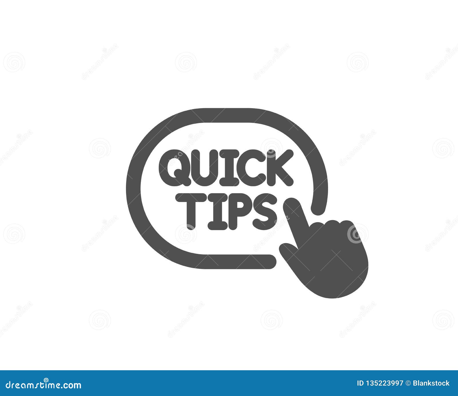 Quick Tips Click Icon. Helpful Tricks Sign. Vector Stock Vector ...