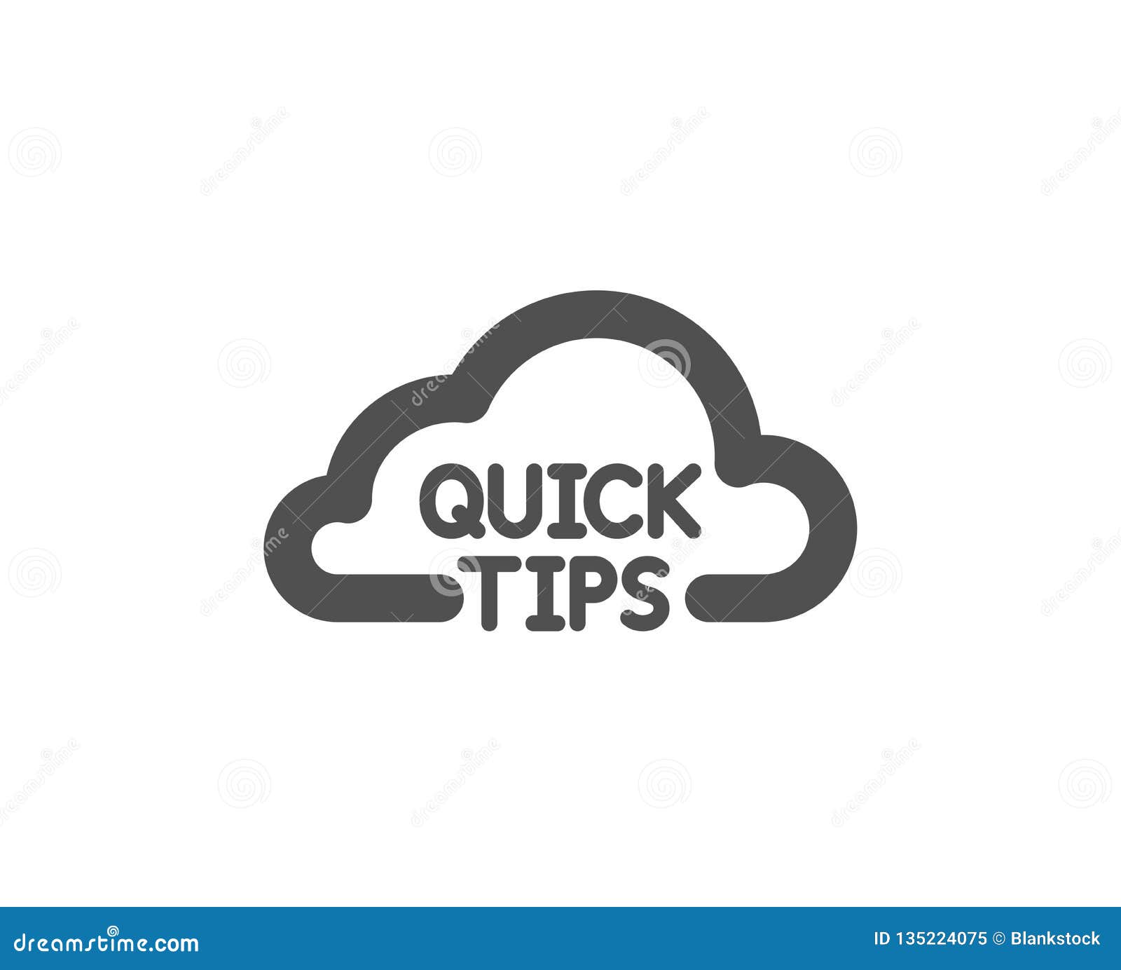 Quick Tips Cloud Icon. Helpful Tricks Sign. Vector Stock Vector ...
