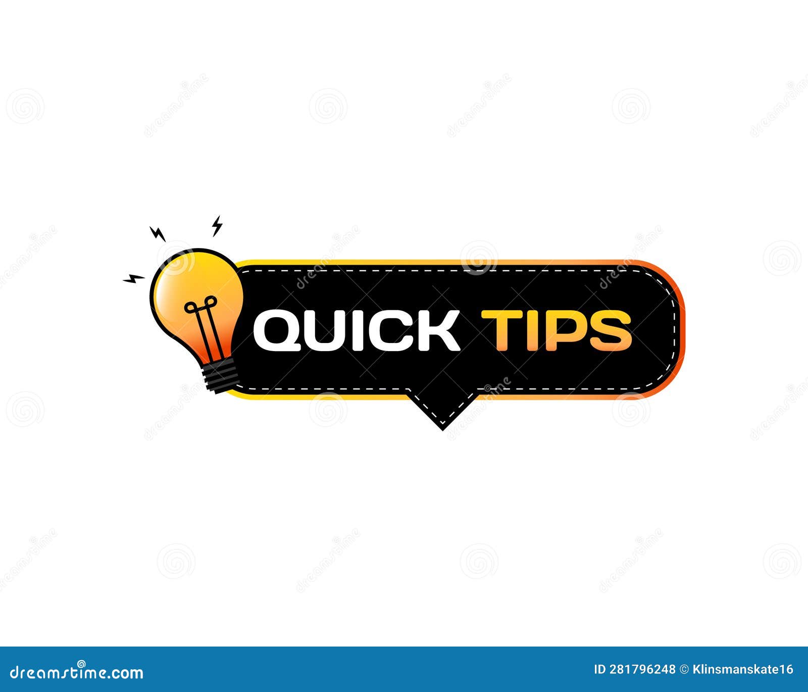 Quick Tips or Helpful Tip Label Banner Design Illustration Stock Vector ...