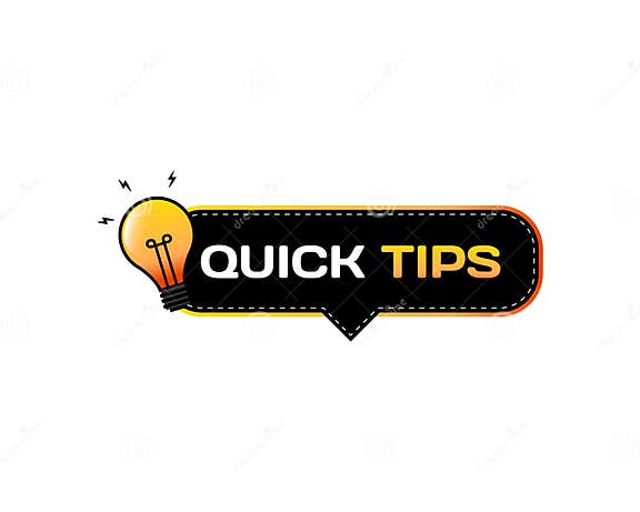 Quick Tips or Helpful Tip Label Banner Design Illustration Stock Vector ...