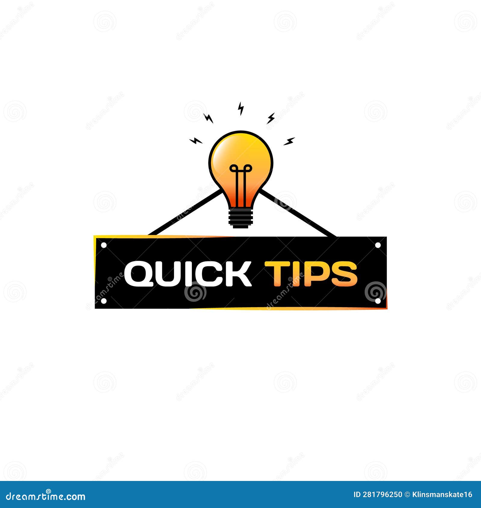 Quick Tips or Helpful Tip Label Banner Design Isolated Stock Vector ...