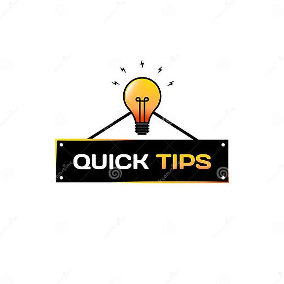Quick Tips or Helpful Tip Label Banner Design Isolated Stock Vector ...