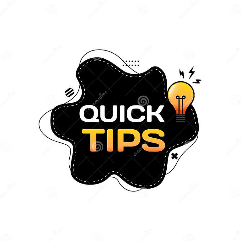 Quick Tips or Helpful Tip Label Banner Design Template Stock Vector ...