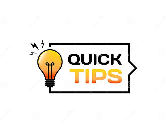 Quick Tips or Helpful Tip Label Banner Design Vector Stock Vector ...