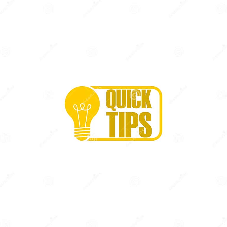 Quick Tips, Helpful Tricks Logo Icon Isolated on White Background Stock ...