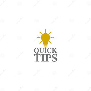 Quick Tips, Helpful Tricks Logo Icon Isolated on White Background Stock ...