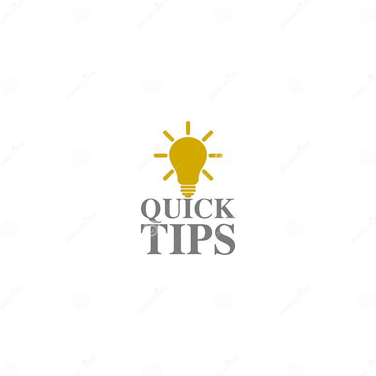 Quick Tips, Helpful Tricks Logo Icon Isolated on White Background Stock ...