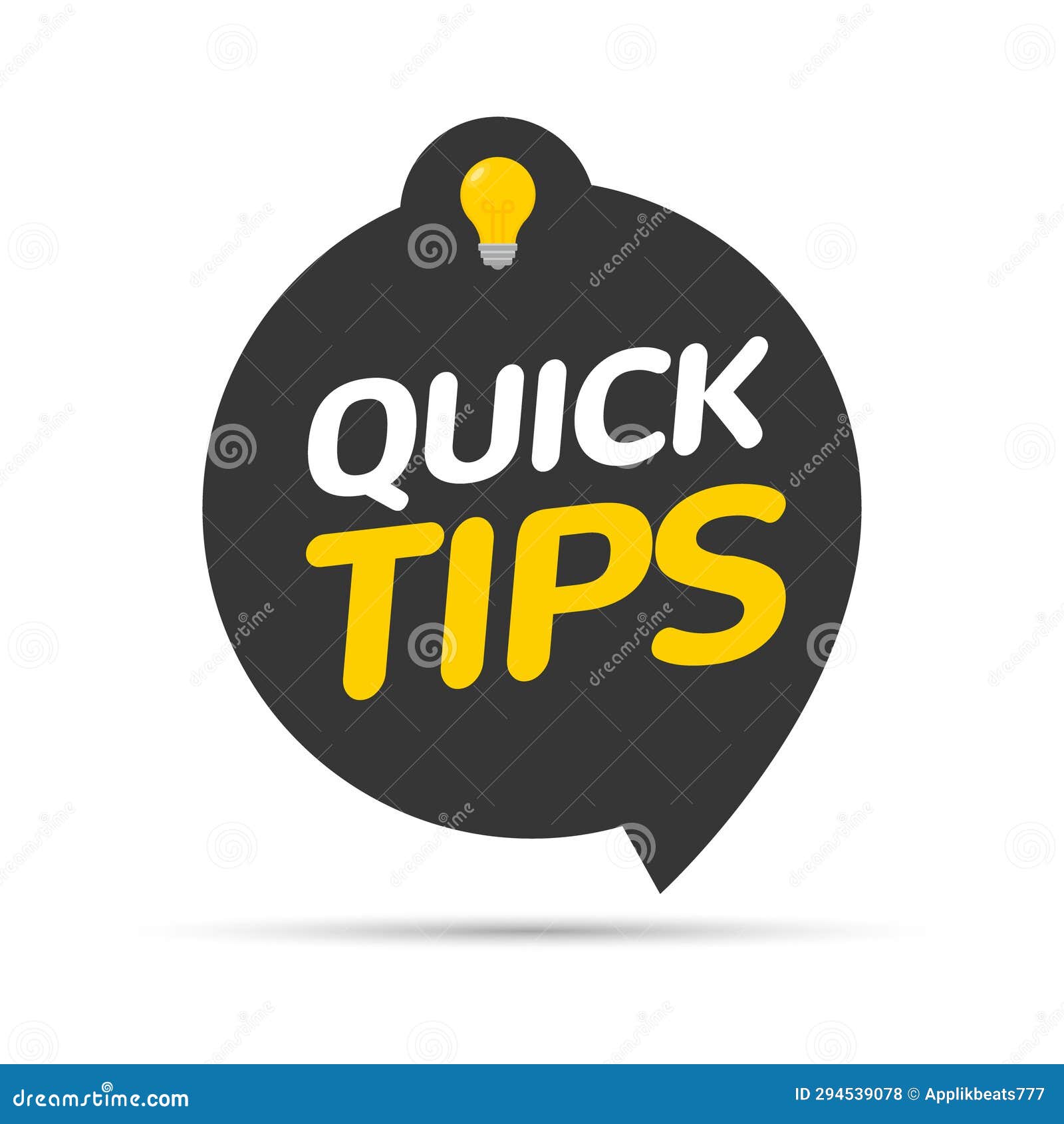 Quick Tips Icon Badge. Top Tips Advice Note Icon Stock Vector ...