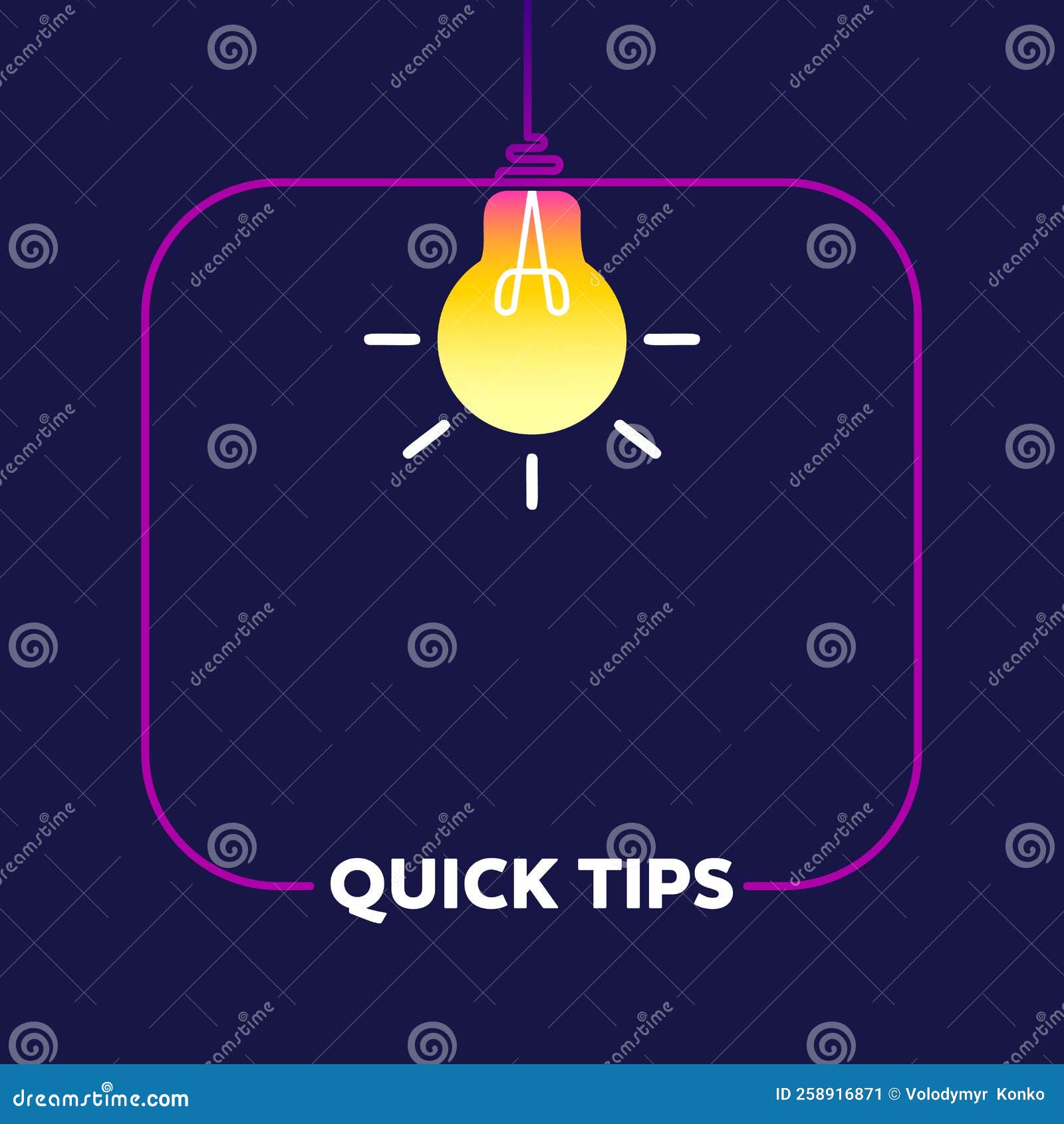 Quick Tips Icon Badge. Top Tips Advice Note Icon. Idea Bulb Education ...