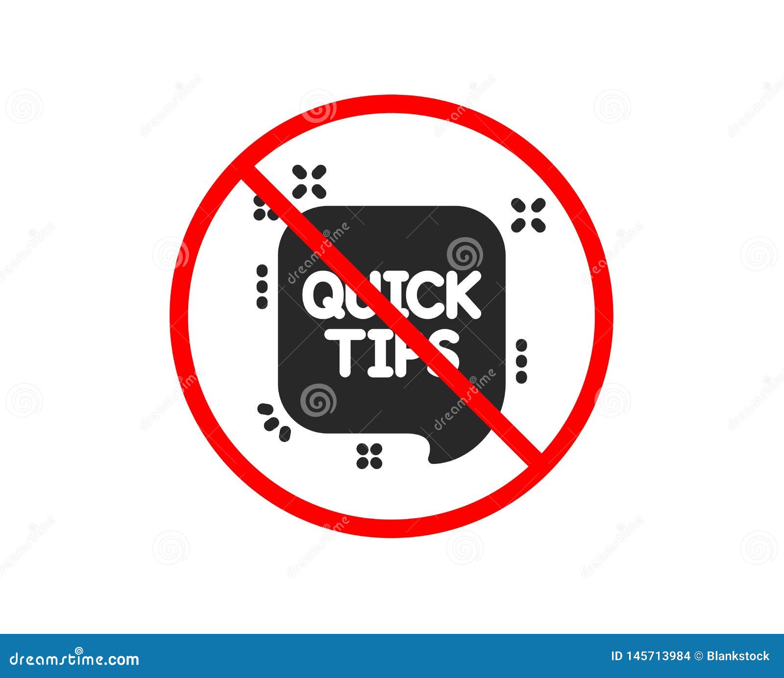 Quick Tips Icon. Helpful Tricks Speech Bubble Sign. Vector Stock Vector ...