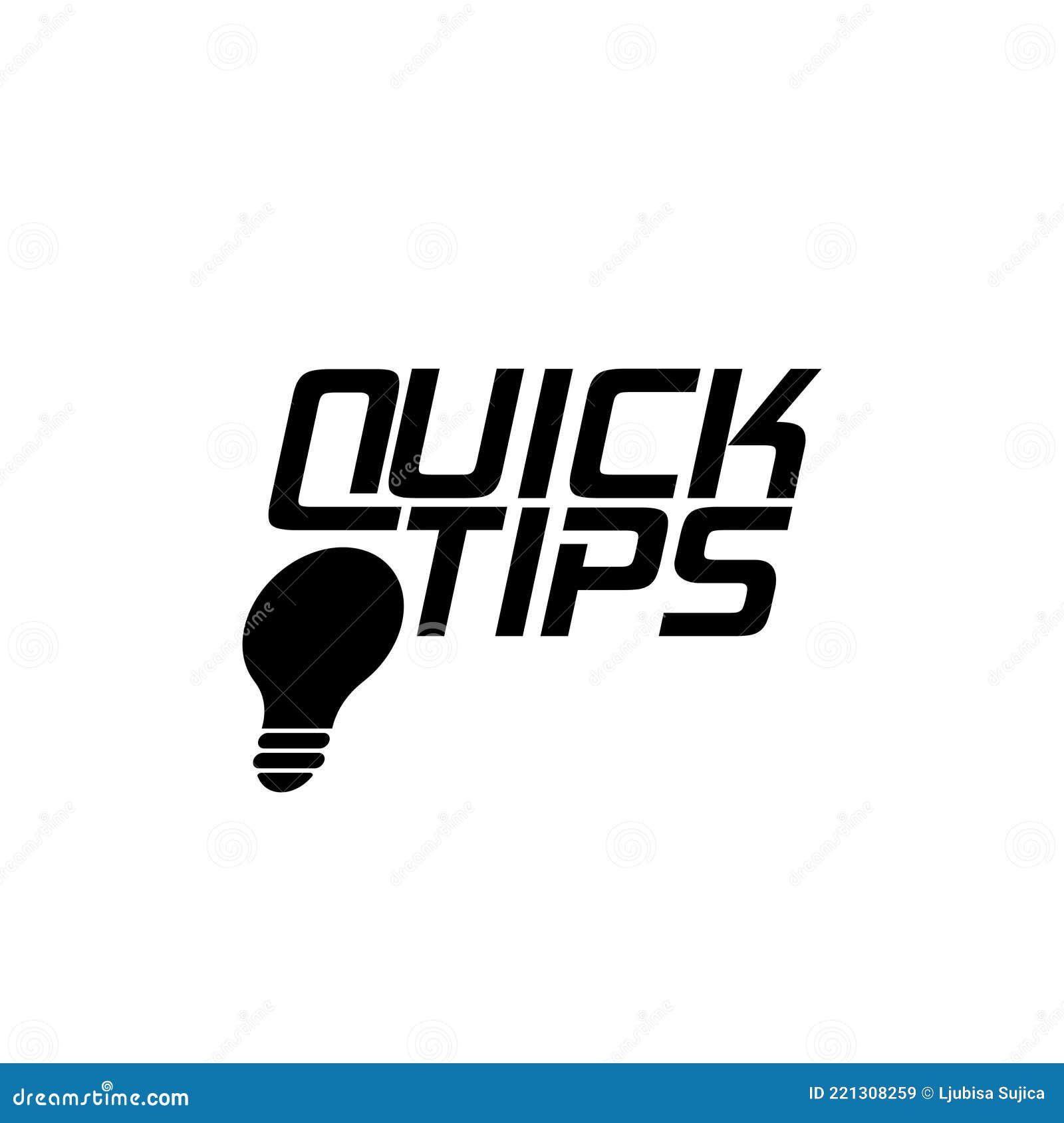 Quick Tips Icon Isolated on White Background Stock Vector ...