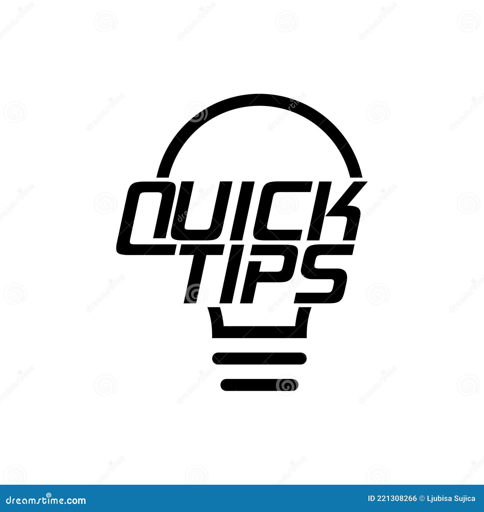 Quick Tips Icon Isolated on White Background Stock Vector ...