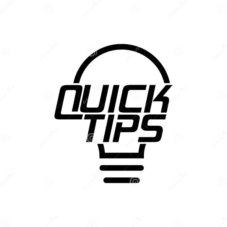 Quick Tips Icon Isolated on White Background Stock Vector ...