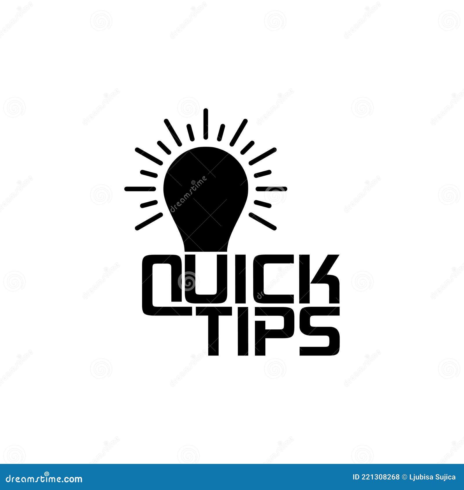 Quick Tips Icon Isolated on White Background Stock Vector ...