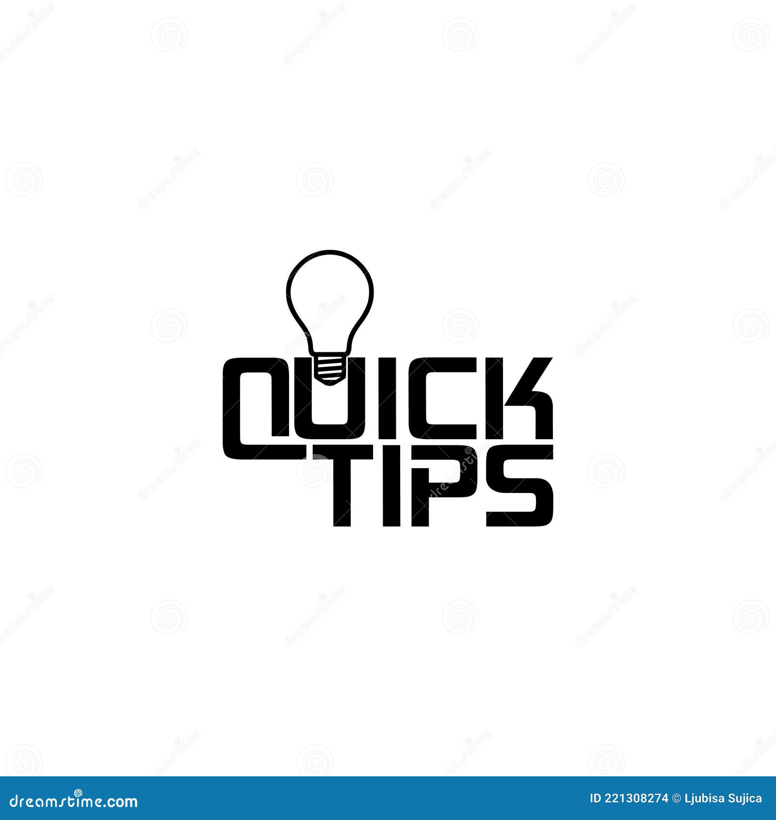 Quick Tips Icon Isolated on White Background Stock Vector ...