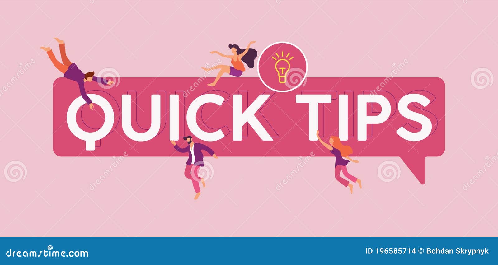 Quick Tips Illustration. Helpful Solutions and Suggestions Newsletters ...