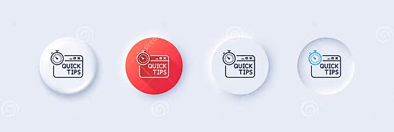 Quick Tips Line Icon. Helpful Tricks Sign. Line Icons. Vector Stock Vector - Illustration of ...