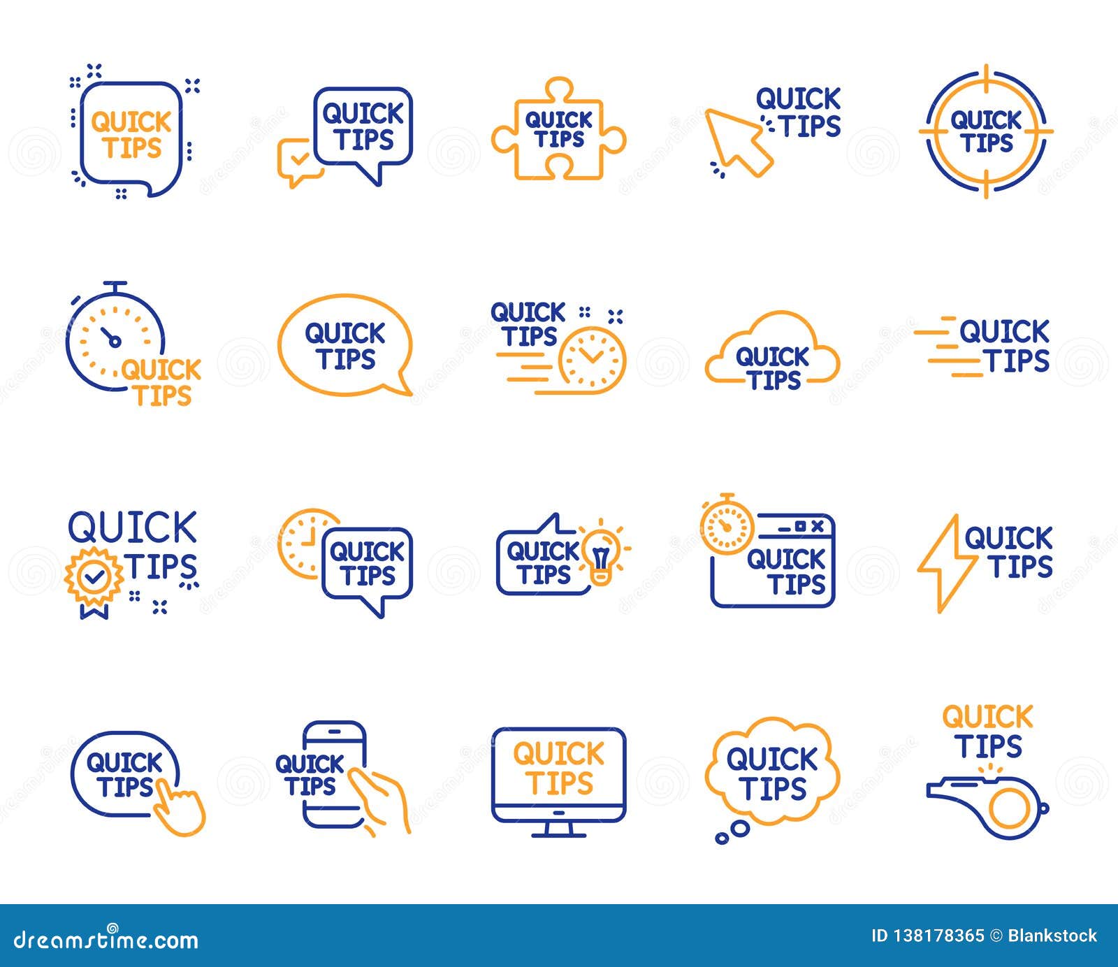 Quick Tips Line Icons. Set of Helpful Tricks, Solution and Quickstart ... Quick Tips Line Icons. Set of Helpful Tricks, Solution and Quickstart ...