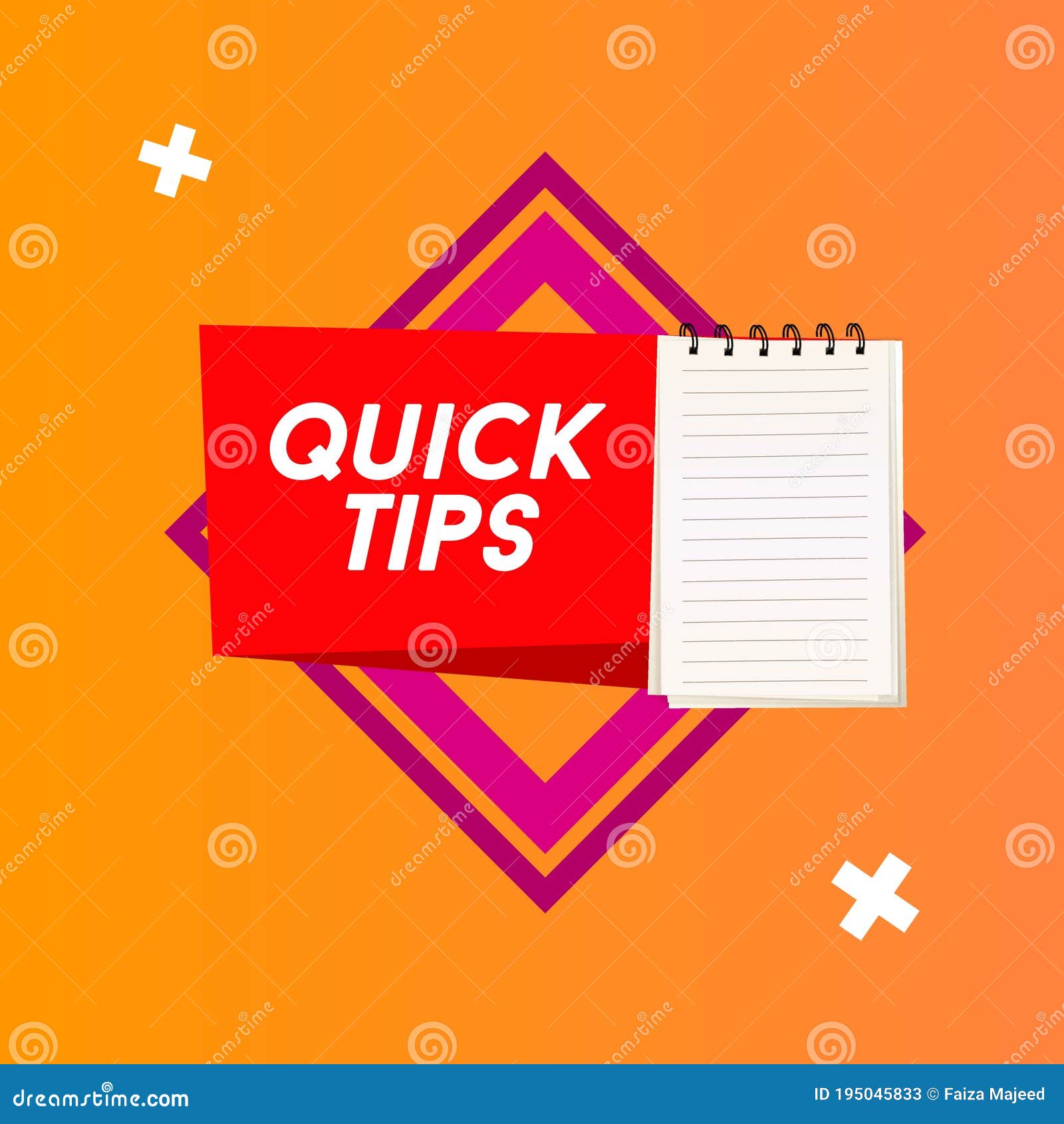 Quick Tips Modern Helpful Tips Banner Vector Illustration Stock Vector ...