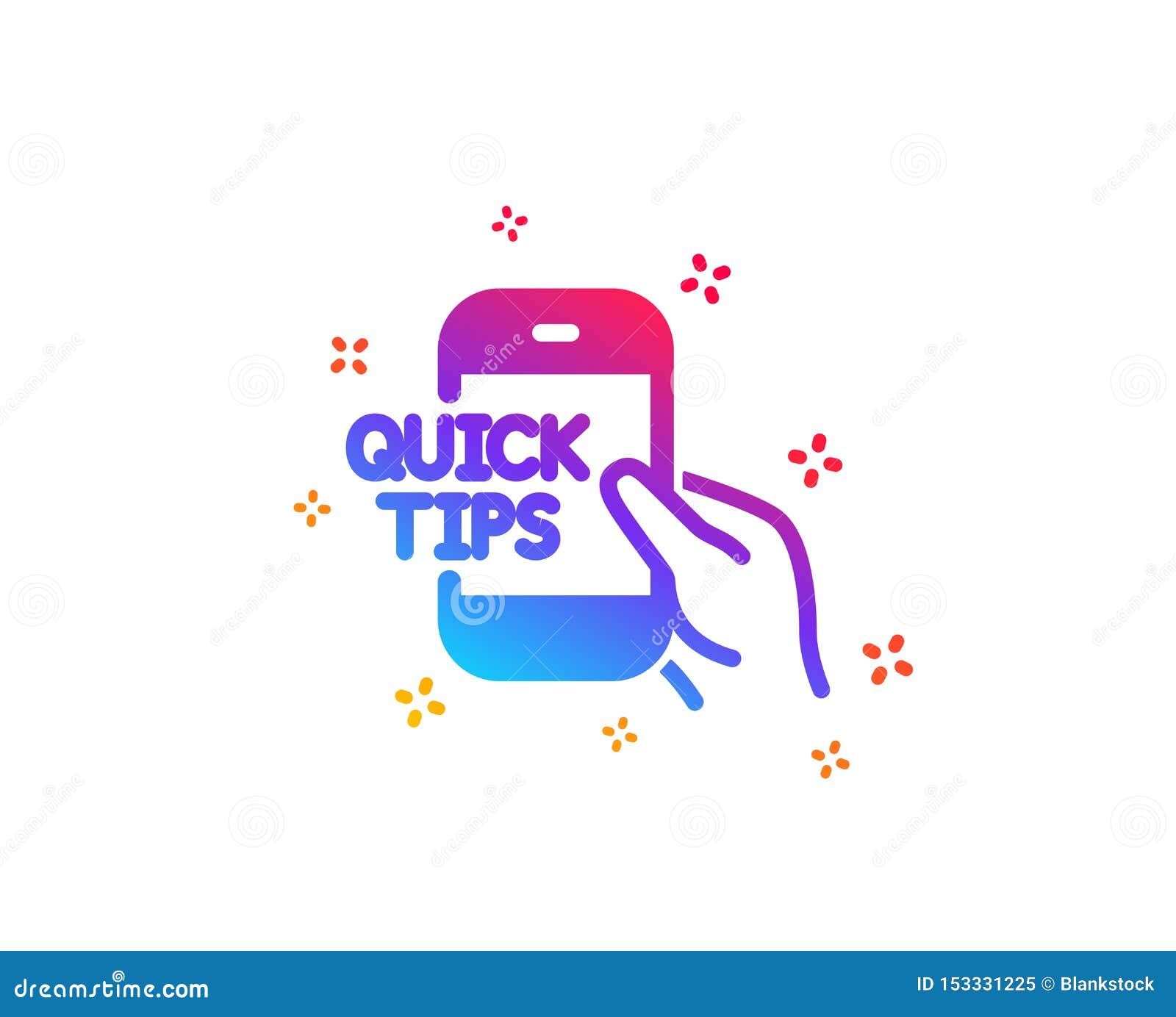 Quick Tips on Phone Icon. Helpful Tricks Sign. Vector Stock Vector ...