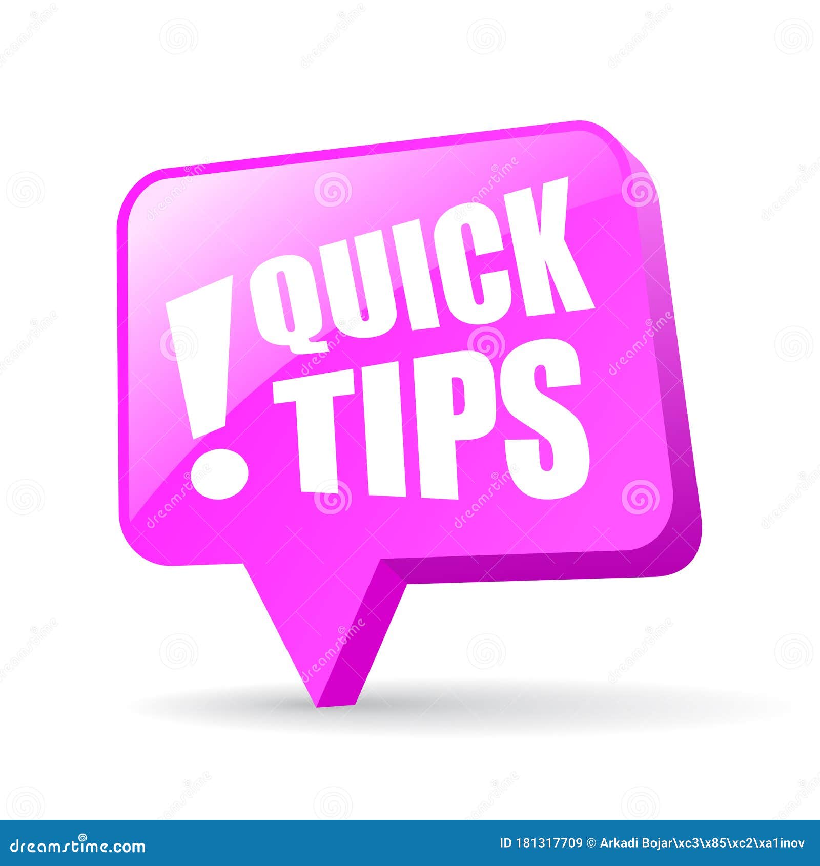 Quick tips pin icon stock vector. Illustration of isolated - 181317709