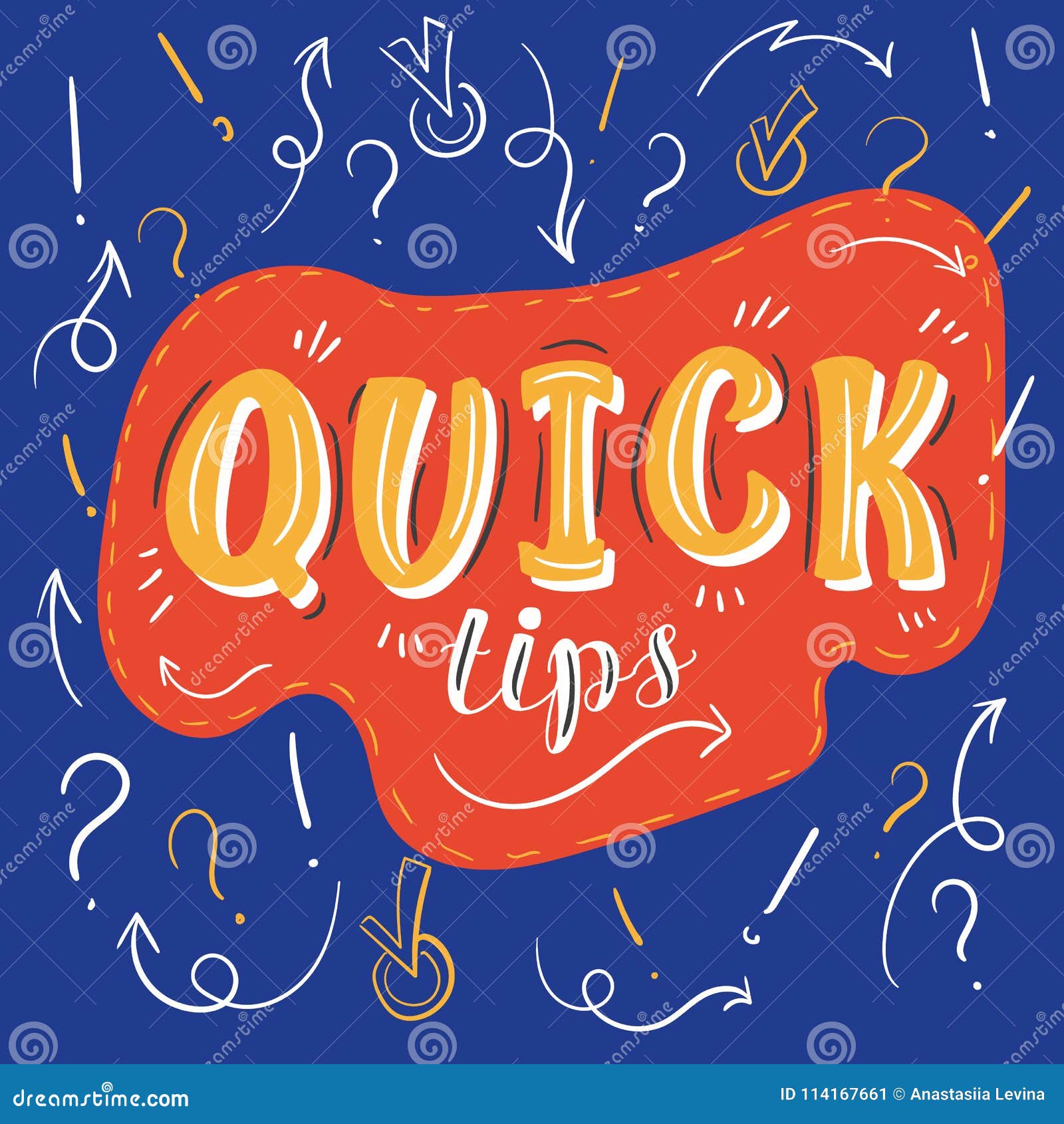 Quick tips poster stock vector. Illustration of lettering - 114167661