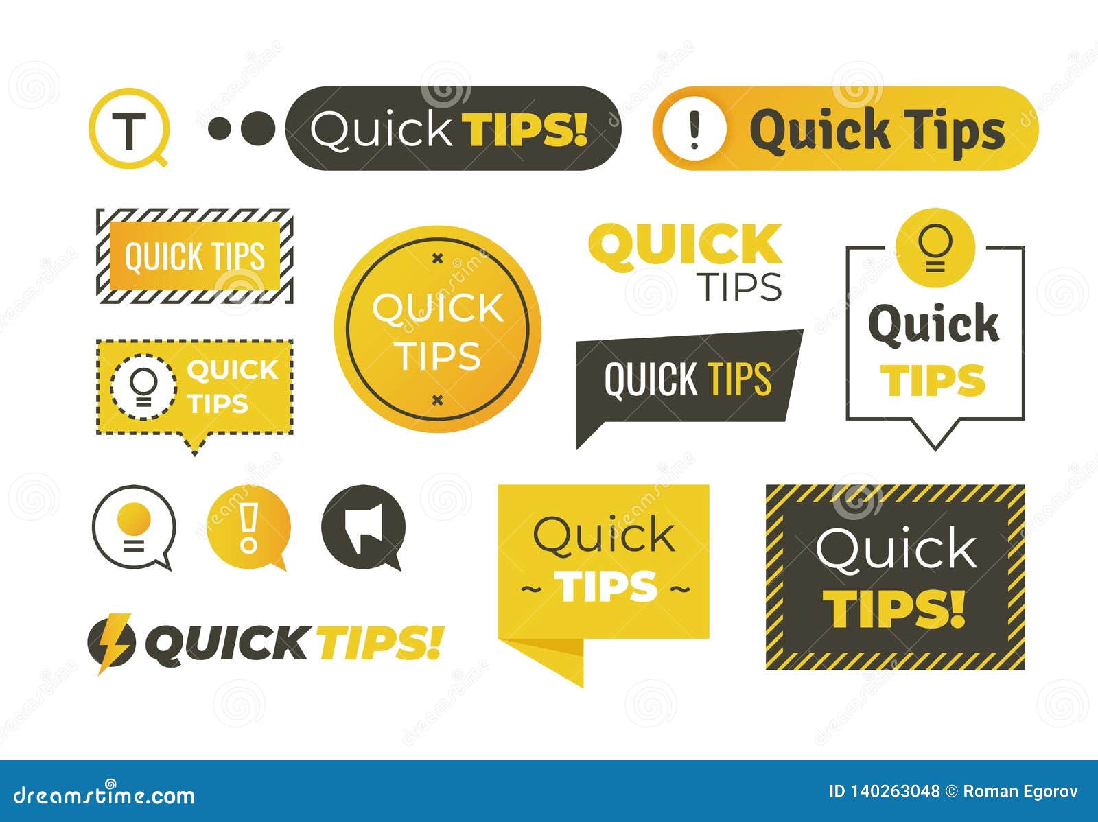 Quick Tips Icon Vector Pictogram Simple Black White Glyph Symbol ...