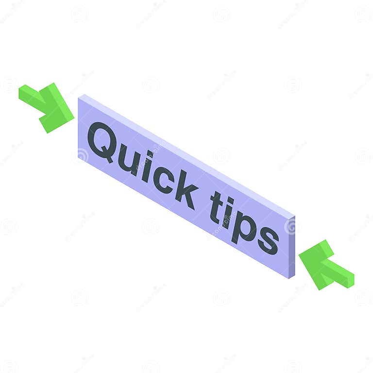 Quick Tips Sign Indicating Helpful Information with Arrows Pointing ...