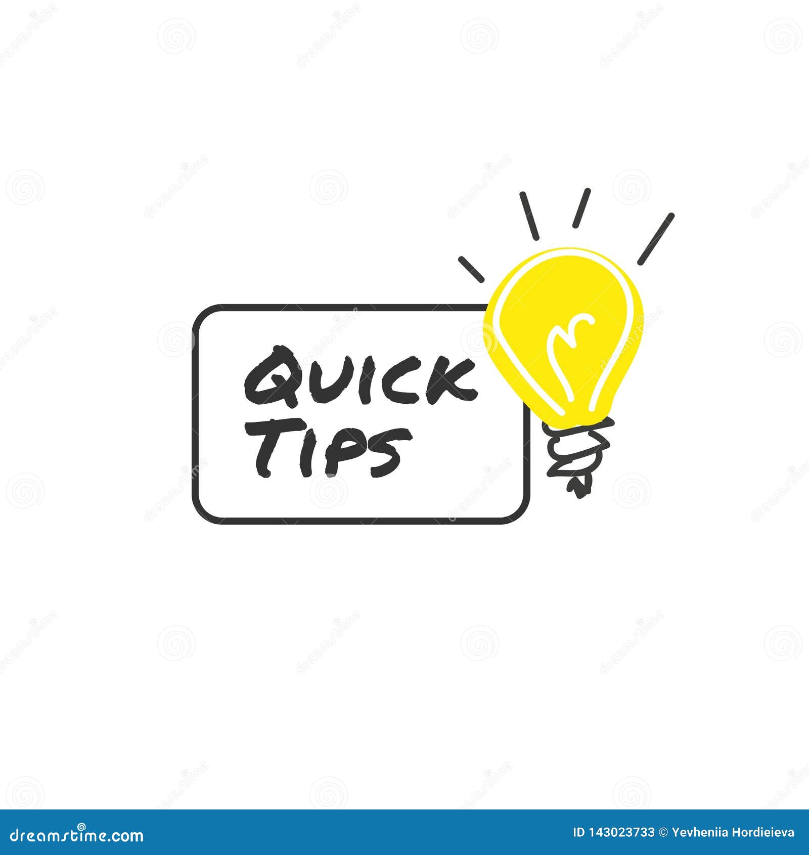 Quick Tips Vector Illustration. Helpful Tricks Sign. Tutorials with ...