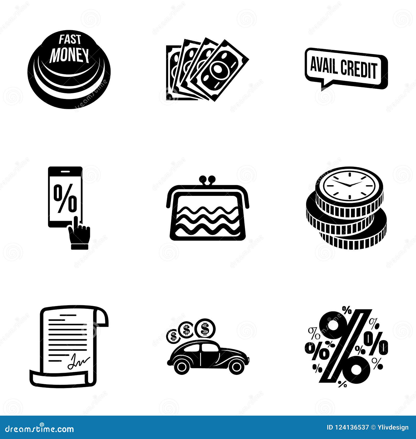 Quick Transaction Icons Set, Simple Style Stock Vector - Illustration ...