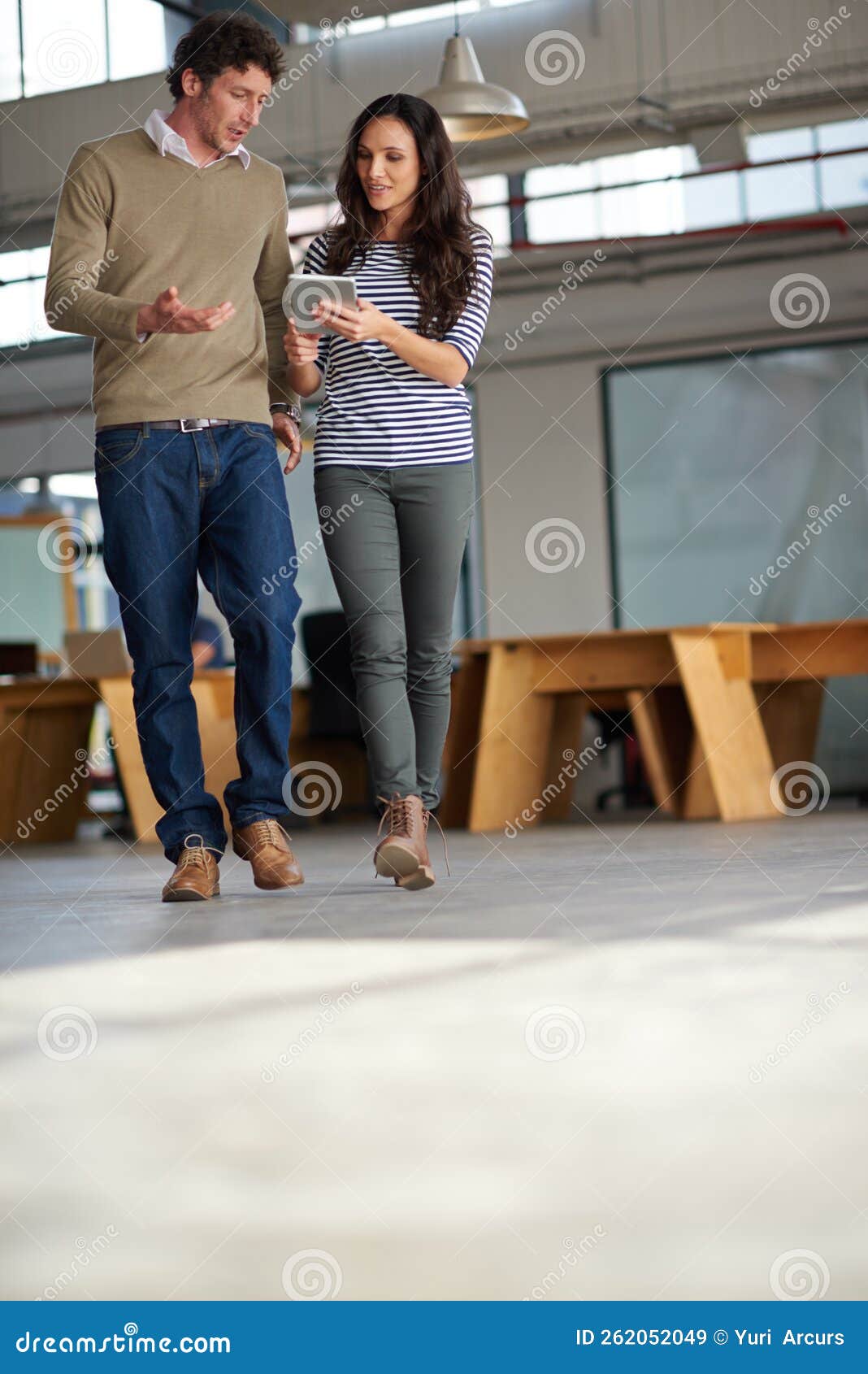 Quick Update between Meetings. Colleagues Walking Together and ...