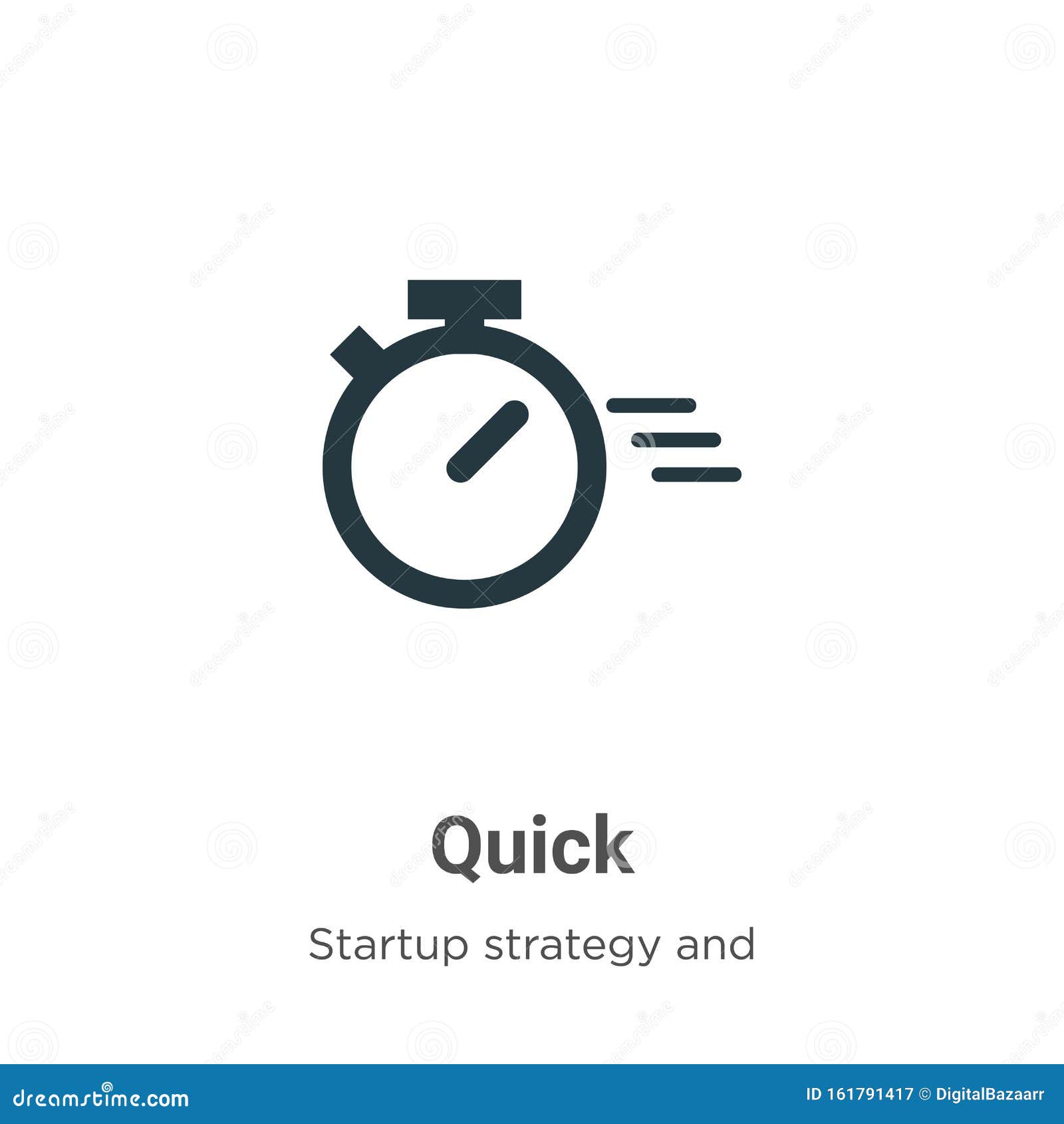 Quick Vector Icon on White Background. Flat Vector Quick Icon Symbol ...