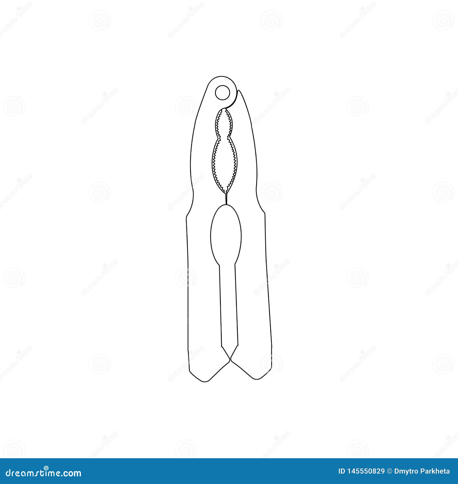 Quick Walnut Cracker Nutcracker Outline Stock Vector - Illustration of ...