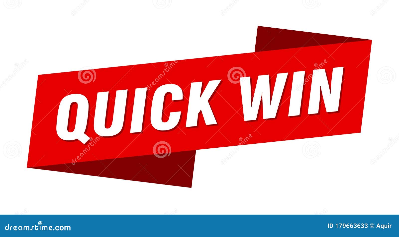 Quick Win Banner Template. Quick Win Ribbon Label Stock Vector ...