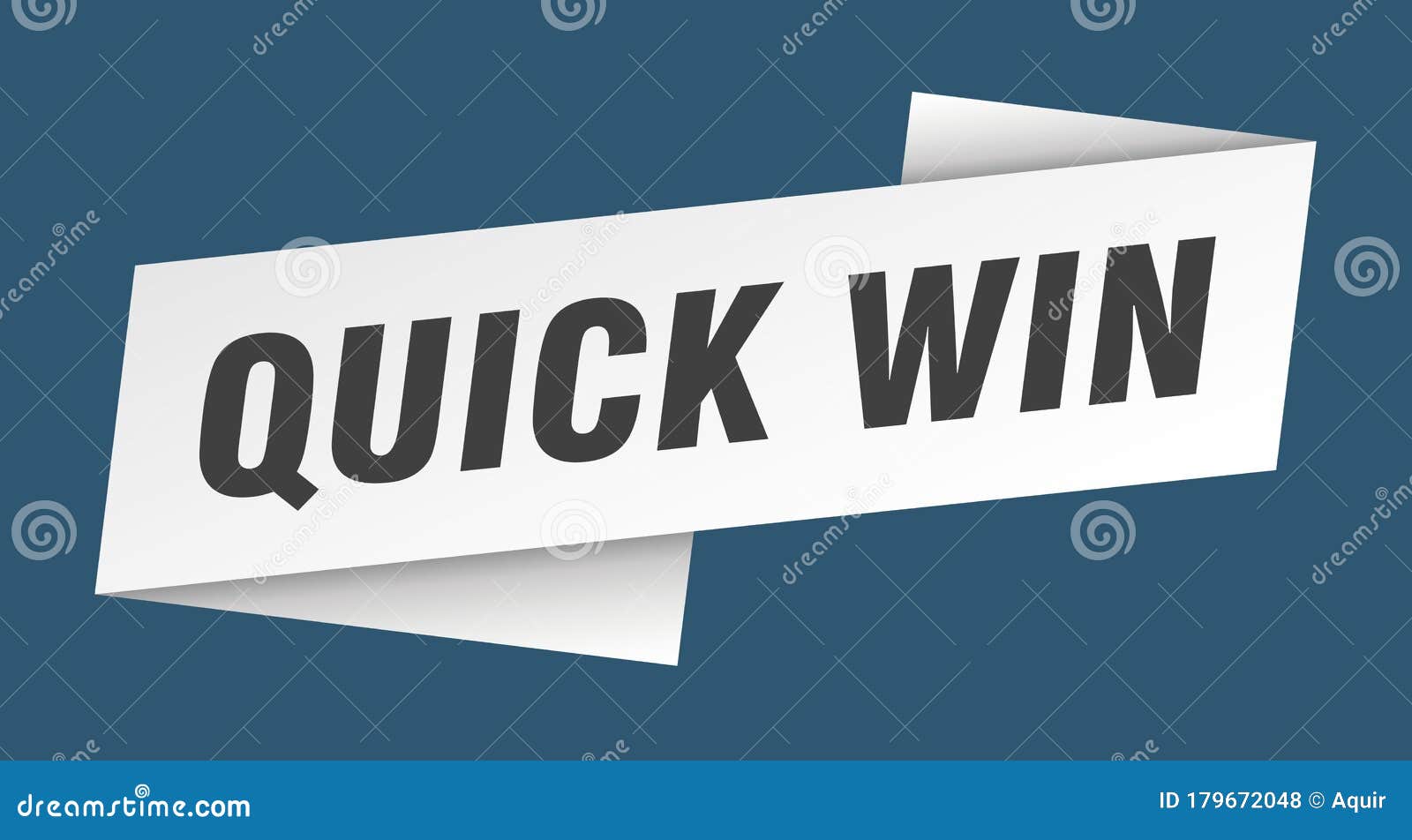 Quick Win Banner Template. Quick Win Ribbon Label Stock Vector ...