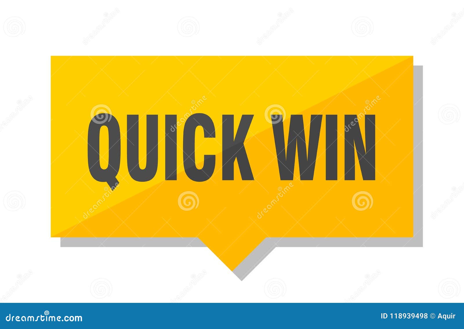 Quick win price tag stock vector. Illustration of mark - 118939498