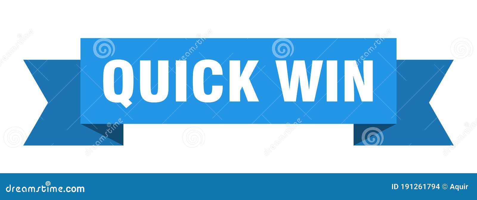 Quick win ribbon. stock vector. Illustration of price - 191261794