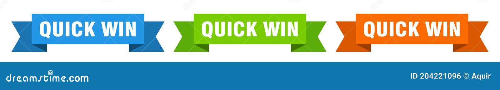Quick Win Ribbon. Quick Win Isolated Paper Sign. Banner Stock Vector ...