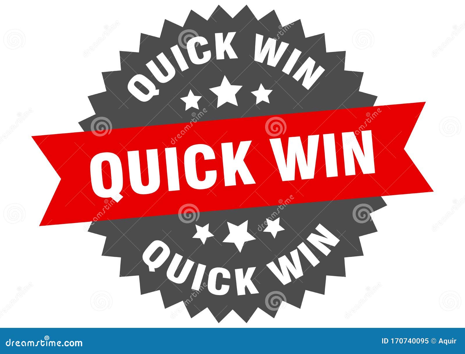 Quick Win Sign. Quick Win Circular Band Label. Quick Win Sticker Stock ...