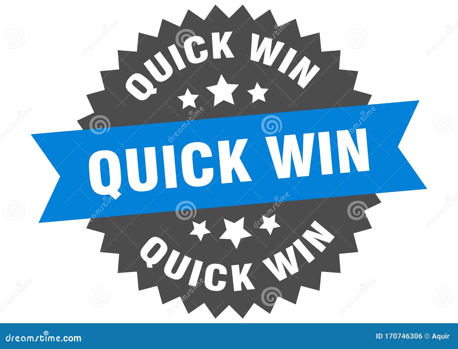 Quick Win Sign. Quick Win Circular Band Label. Quick Win Sticker Stock ...