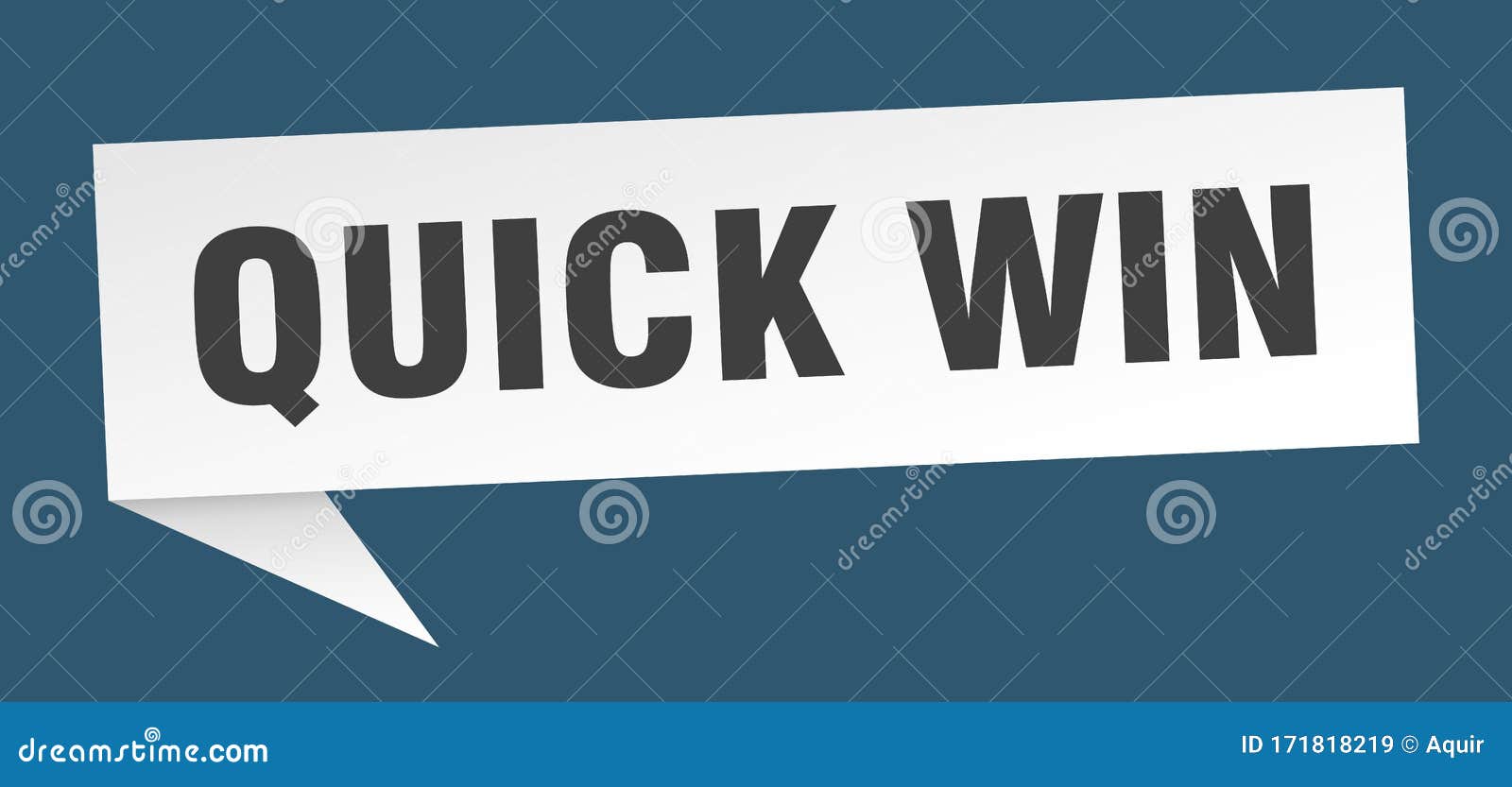 Quick Win Speech Bubble. Quick Win Ribbon Sign Stock Vector ...