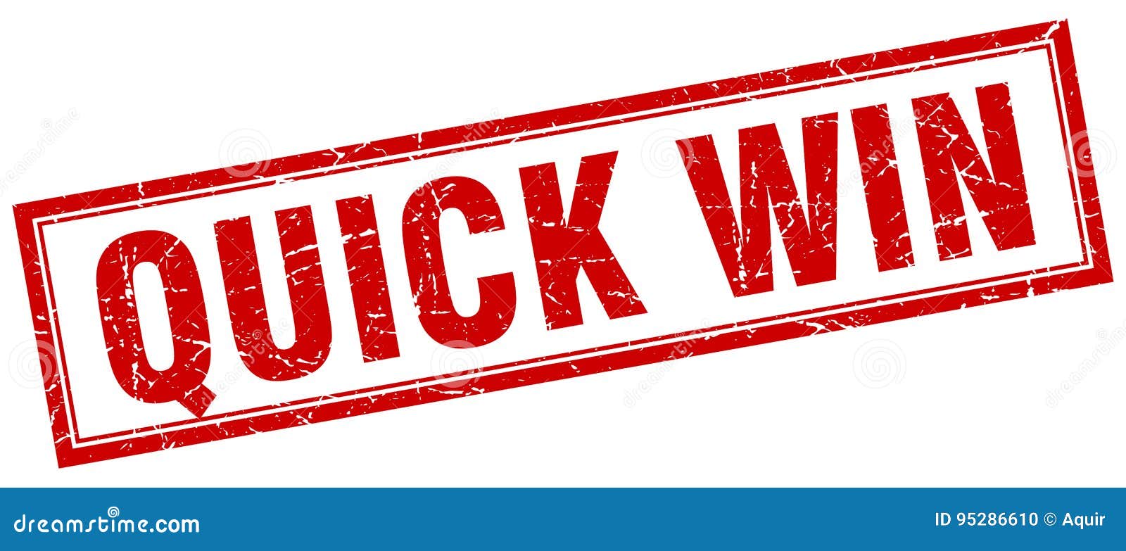 Quick win square stamp stock vector. Illustration of background - 95286610